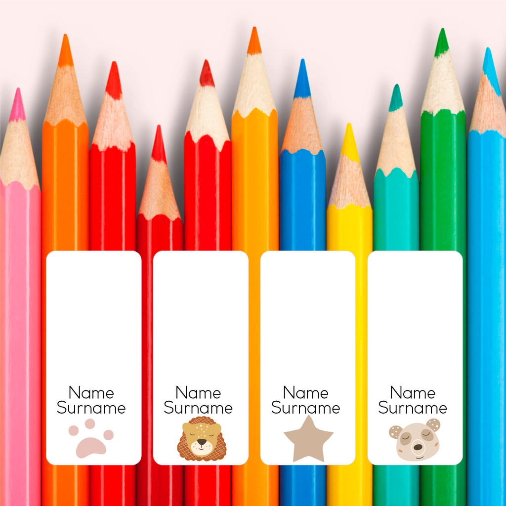 Boho Wrap Around Pencil Labels – Coral Designs