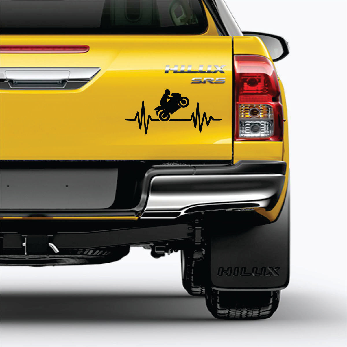 Biker Heartbeat Car Sticker – Coral Designs