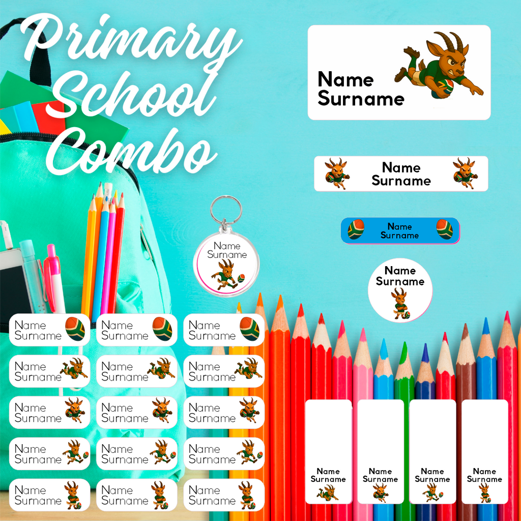 Bokke Primary School Label Combo – Coral Designs