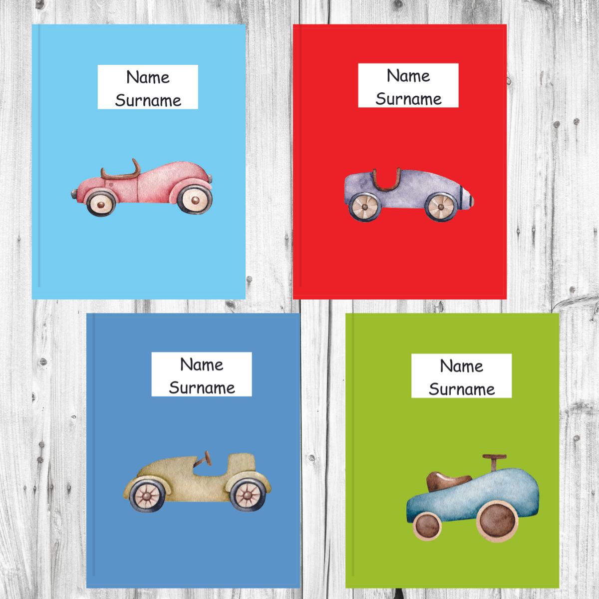 Vintage Car Book Cover – Coral Designs