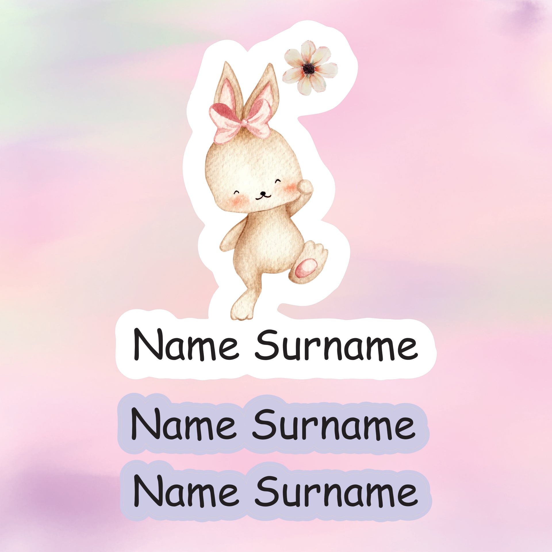 Bunny Tub Label – Coral Designs