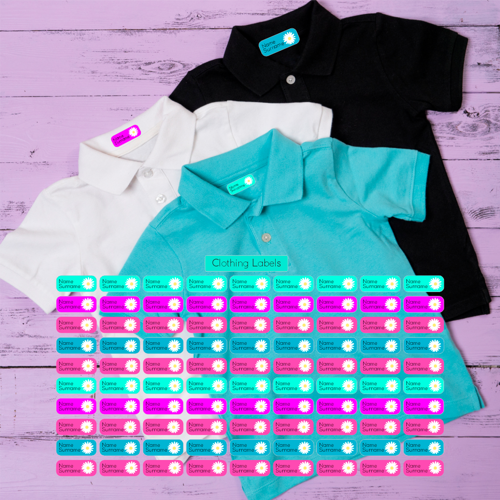 Daisy DTF Clothing Labels – Coral Designs
