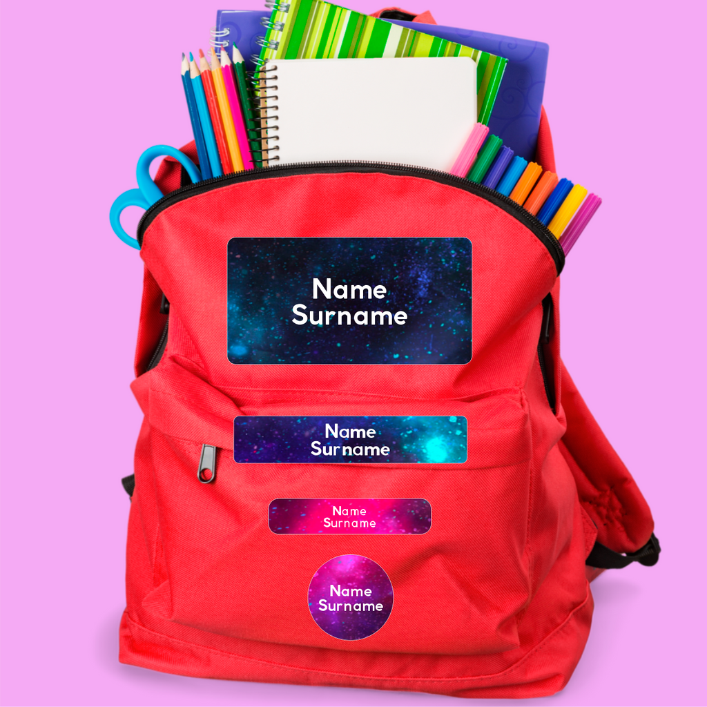 Galaxy Stationery Labels – Coral Designs