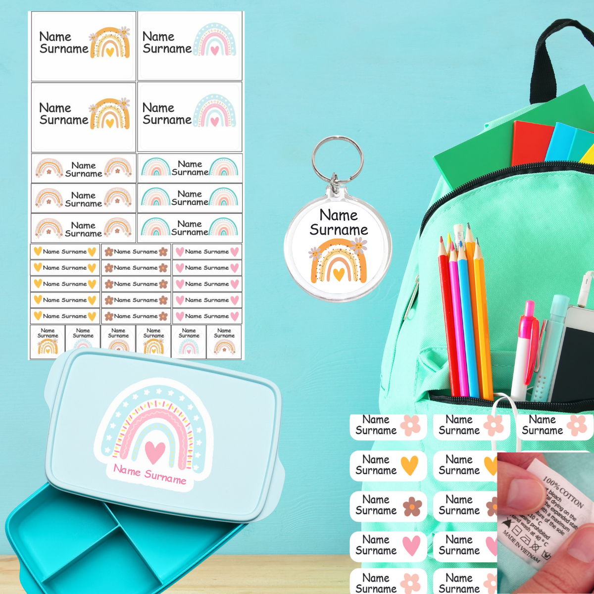 Rainbow Starter Stationery Pack – Coral Designs