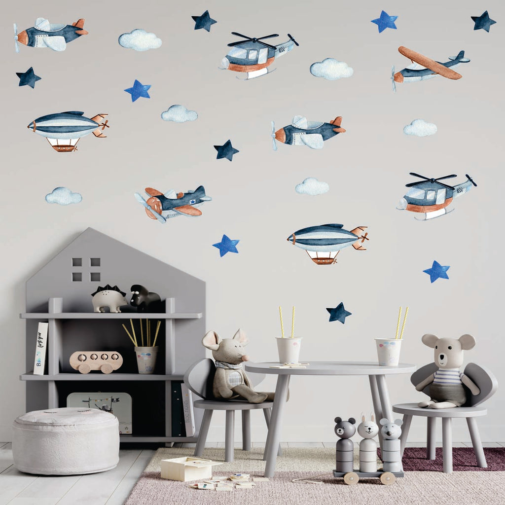 Aeroplanes Wall Stickers – Coral Designs