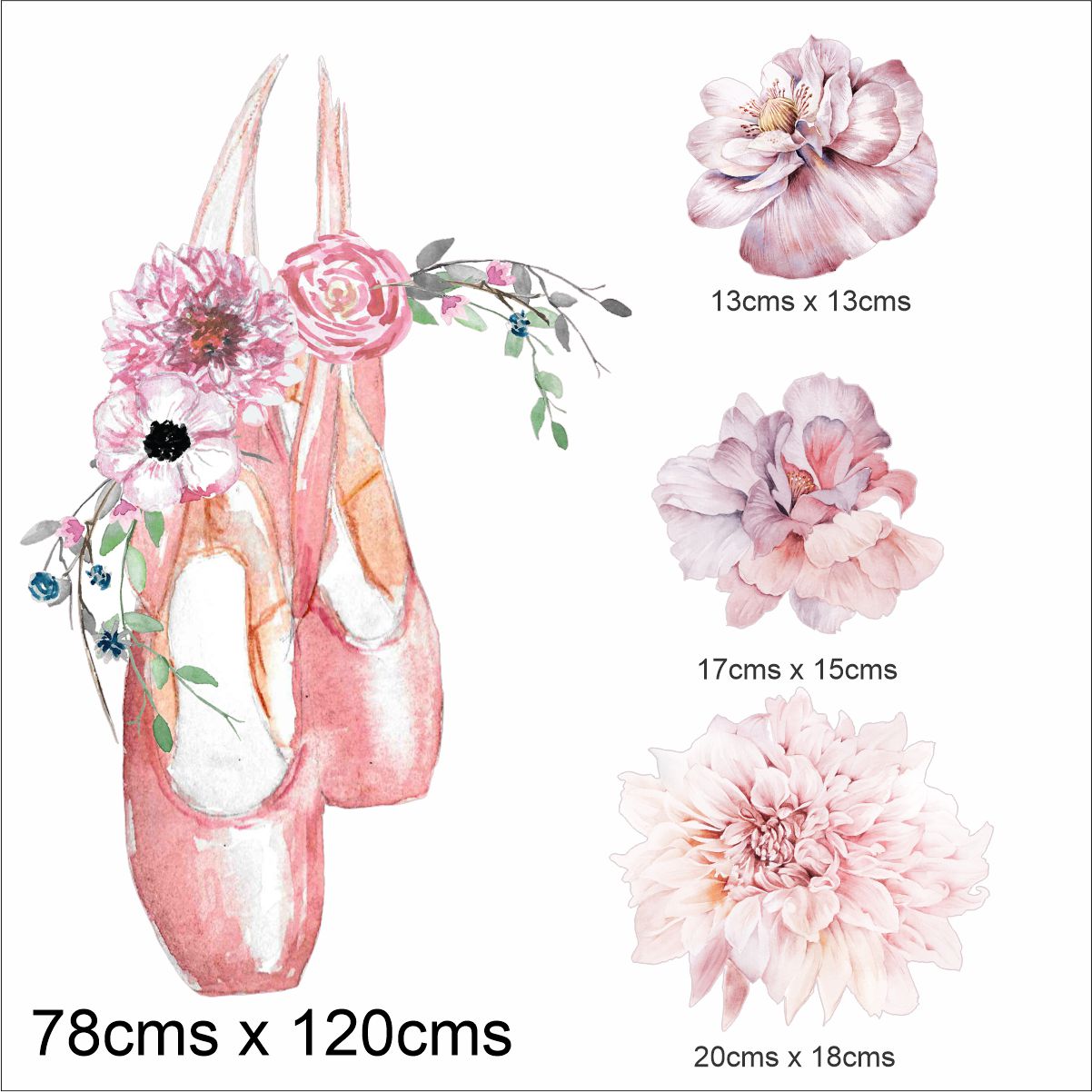 Ballet Shoes Wall Stickers – Coral Designs